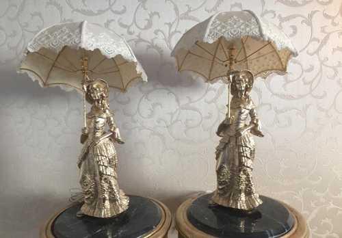 Настольная лампа, «Дама с зонтиком» Италия