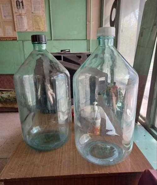 Бутыль стеклянная 20 литров б/у 2 шт