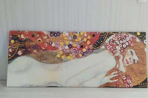 Картина на холсте Gustav Klimt Густав Климт 140х57