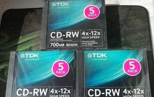 Диски (болванки) TDK CD-RW запечатанные