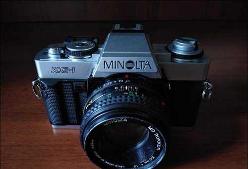 Фотоаппарат плёночный Minolta XG-1 с объективом 50