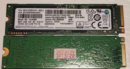 SSD SAMSUNG 256G M.2 nvme pcie PM951