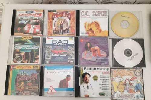CD/DVD диски с играми, рефератами и др