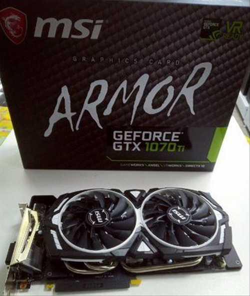 Видеокарта MSI armor GeForce GTX 1070 Ti 8GB