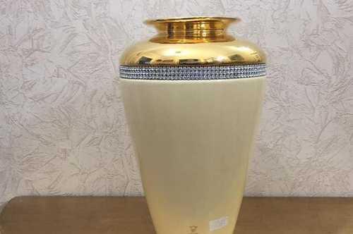 Итальянская ваза 32 см с кристаллами Swarovski