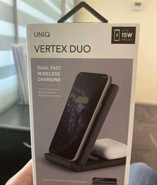 Беспроводное зарядное устройство Uniq Vertex Duo F