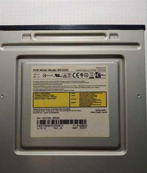 Пишущий DVD-привода Samsung Writemaster SH-S203B