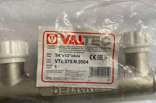 Коллектор valtec Коллектор вн 3/4" valtec с вентил