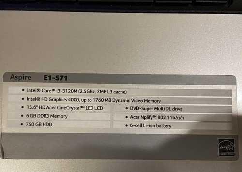 Ноутбук acer Aspire E1-571