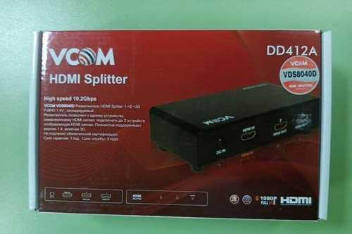 Разветвитель видеосигнала hdmi сплиттер vcom DD412