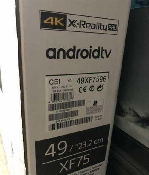 Новые Sony KD-49XF7596 UHD 4K Smart TV