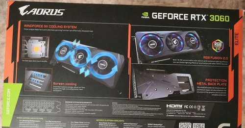 Продам видеокарту Gigabite GeForce RTX 3060 12гб