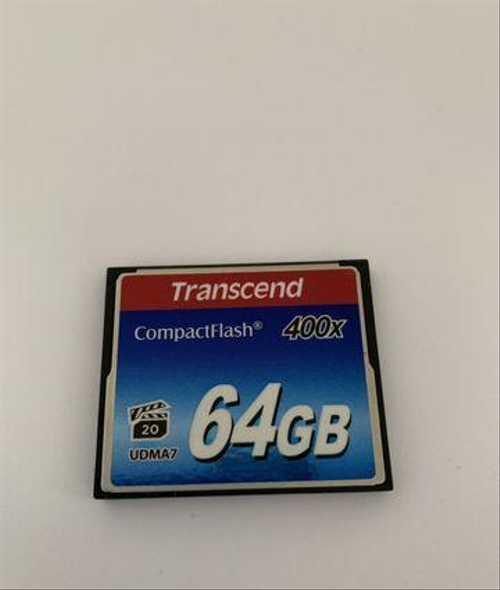 Карта памяти transcend compact flash 64gb