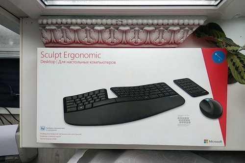 Беспроводная клавиатура и мышь sculpt ergonomic