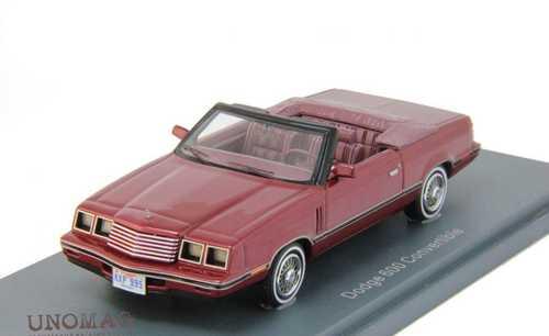1:43 Dodge 600 Convertible 1984, red metallic. NEO