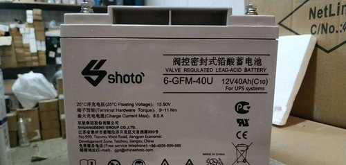 Аккумулятор Shoto 6-GFM-40 12V, Новые