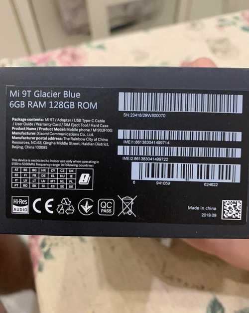 Xiaomi MI9T 6/128 gb blue global