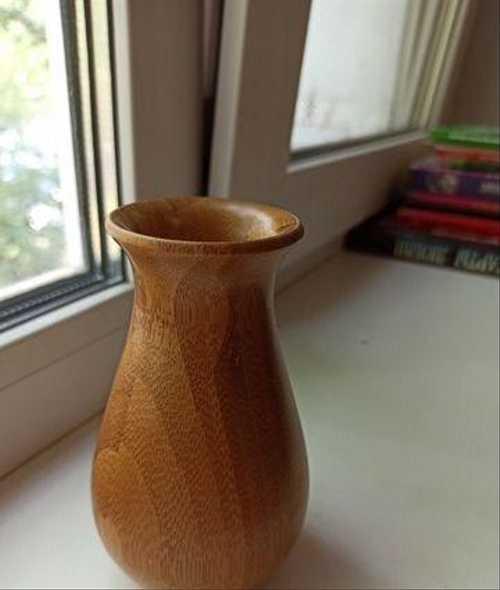 Деревянная ваза декоративная