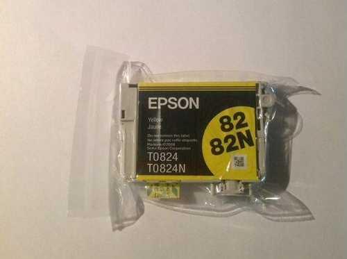 Картридж Epson T0824/T0824N желтый