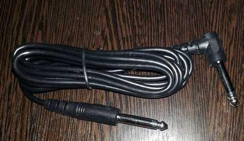 Гитарный кабель 2.5 метра новый шнур с угловым
