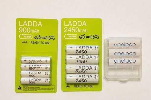 Аккумуляторы IKEA Ladda, Panasonic Eneloop, AA AAA
