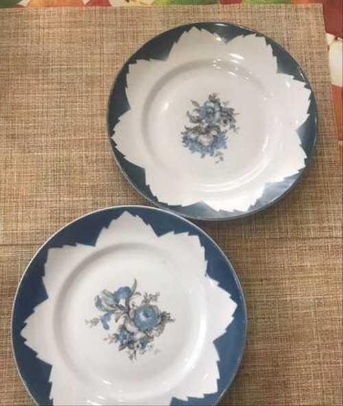 Тарелки редкие Рижской фабрики Porcelana