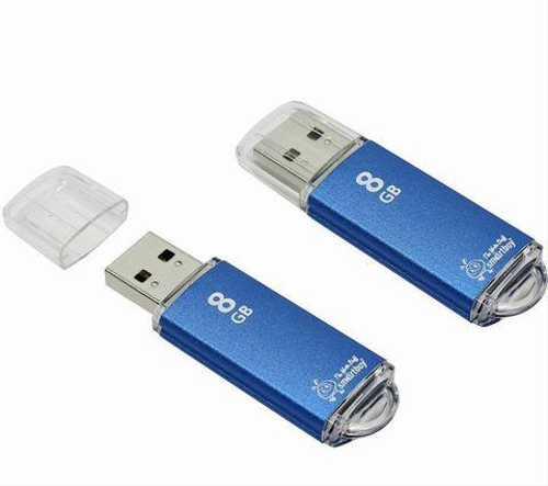 USB флэш карта 8 Gb USB 2.0 Smart Buy V-Cut синий
