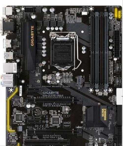 Материнская плата 1155 gigabyte z270-hd3 ultra dur