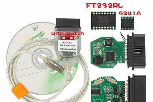 Автосканер USB inpa for BMW K+CAN (FT232RL)