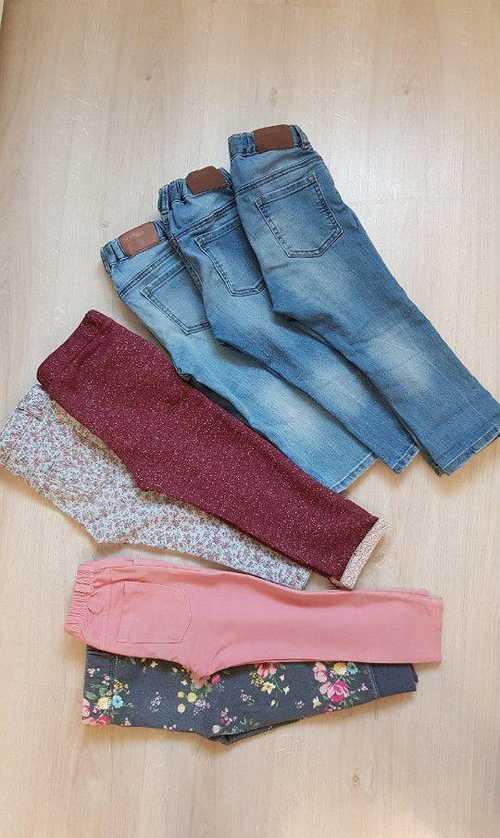 Джинсы, штаны (пакетом), hm, zara, koton, carters