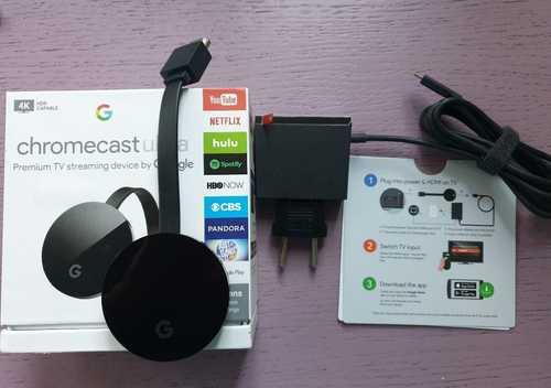 Google Chromecast Ultra 4k медиаплеер