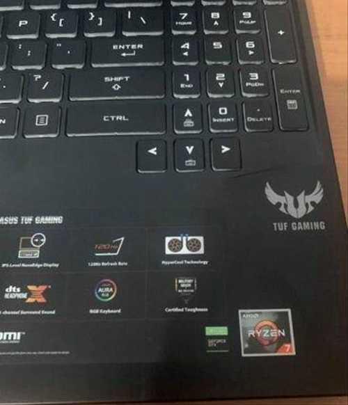 Новый игровой ноутбук asus TUF gtx1660ti/r7-3750h