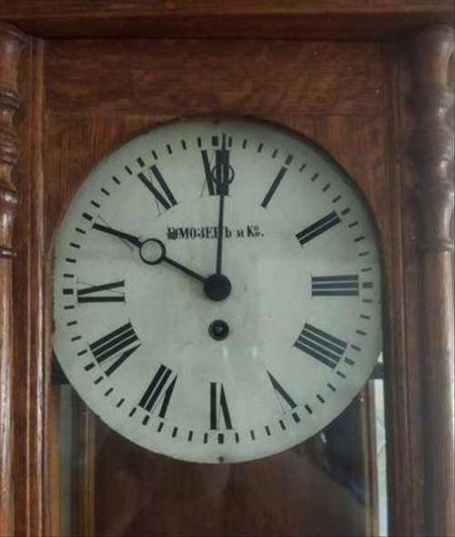 Антикварные часы настенные Генри Мозеръ и Ко