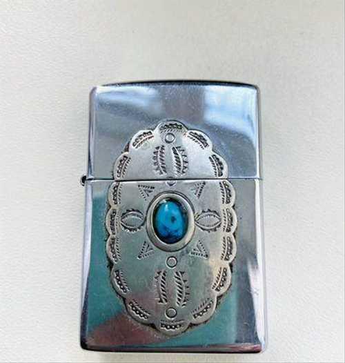 Зажигалка Zippo Cherokee Turquoise оригинал редкая