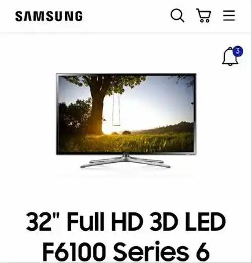 Телевизор sumsung full hd 3d led f6100