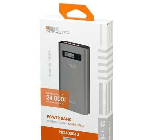 Power bank/внешний аккумулятор InterStep PB240004U