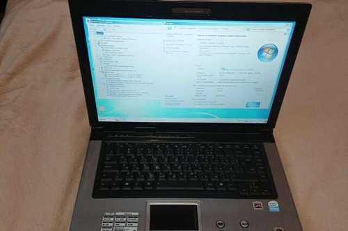 Ноутбук Asus X50V с SSD 120Gb Windows 7 Pro