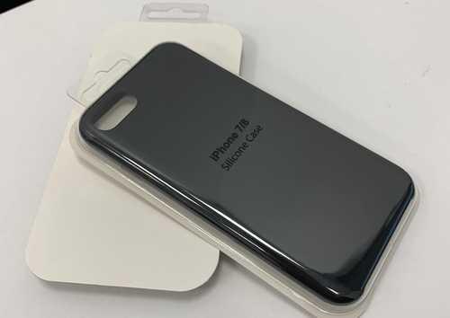 Чехол (2шт) iPhone 7 8 силиконовый черный