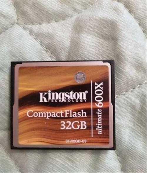 Карта памяти 32 гб compact flash Kingston