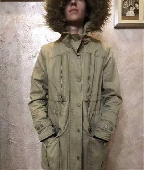 Куртка зимняя bershka хаки