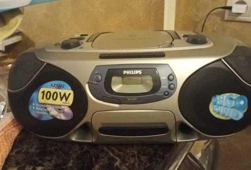 Магнитола Philips CD, кассетник, радио