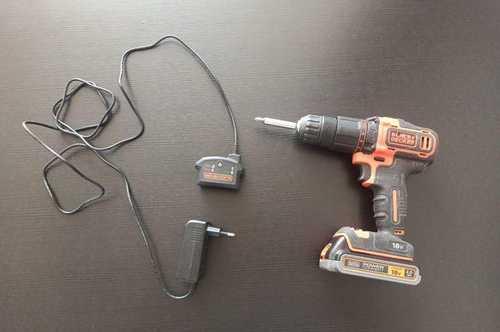 Дрель-шуруповерт black+decker