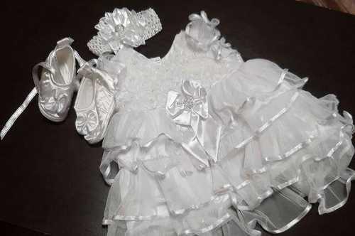 Платье нарядное для девочки 68-74