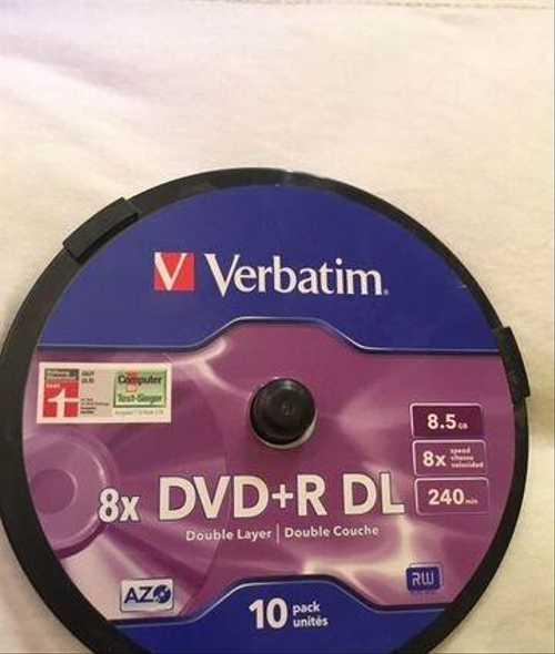 Диски Verbatim DVD+R DL 8.5 gb