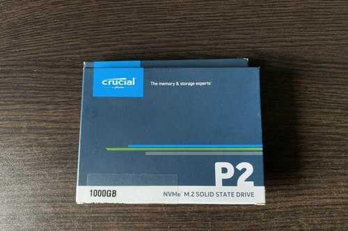 1TB SSD NVMe Crucial P2 новый 2400/1800 R/W