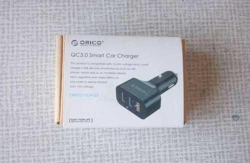 Зарядка для телефона автомобильная Orico QC3.0