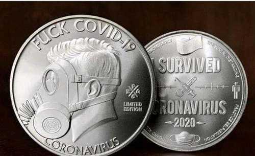 Монета коллекционная F*ck Covid 19
