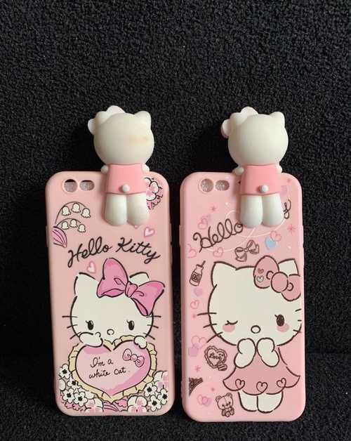 Чехол Hello Kitty силиконовый-пластиковый iPhone 6