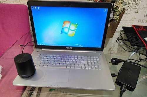 Ноутбук Asus N750jv, core i7, 8gb, SSD+HDD, 17"