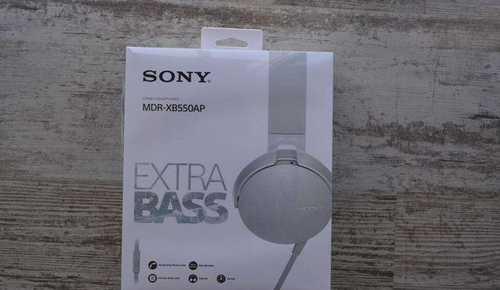 Новые наушники Sony MDR-XB550AP extra bass gray